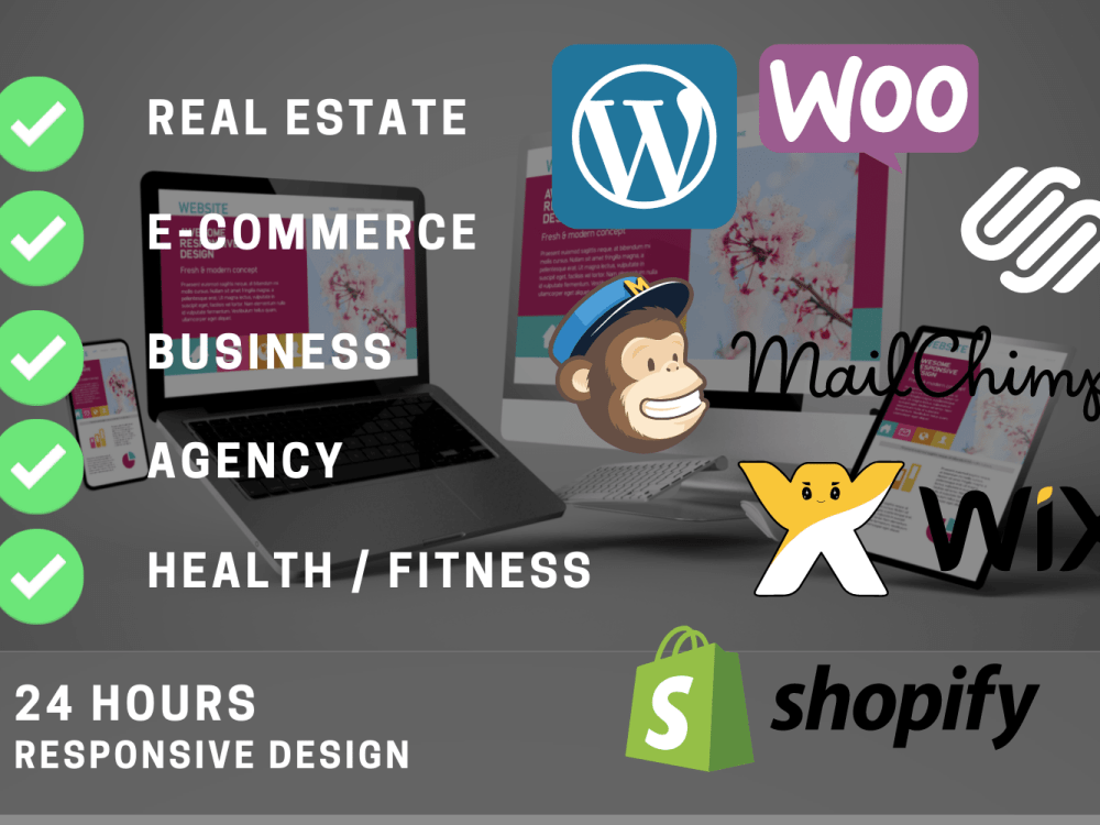 Professional website design or redesign wordpress wix squarespace shopify | Upwork