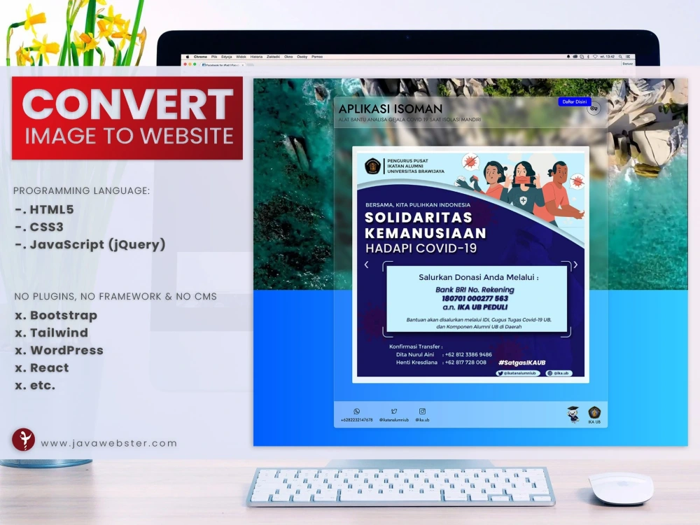 Web with pure HTML and CSS | Upwork