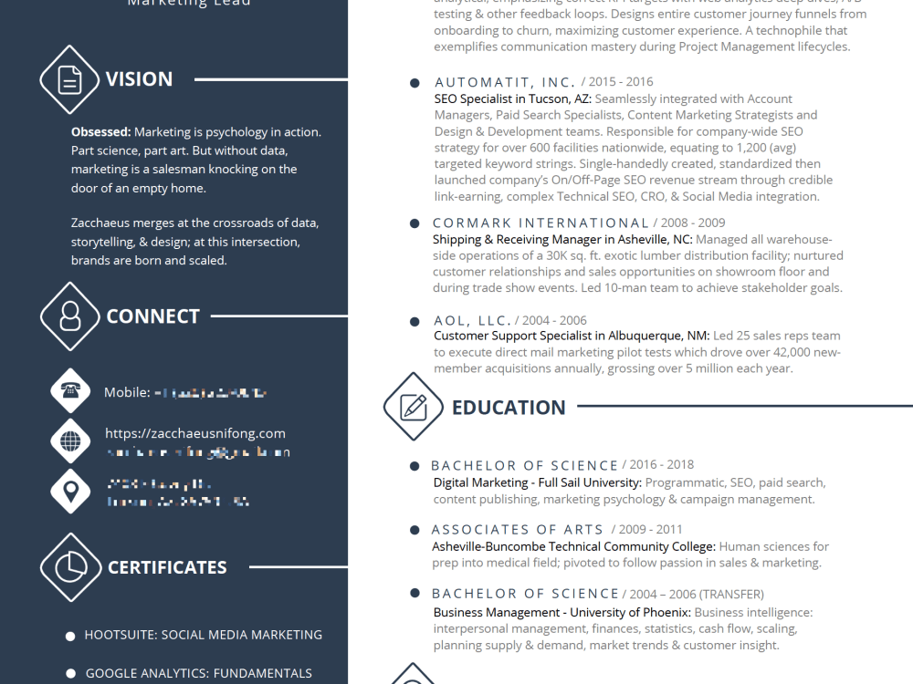 A hand-crafted resume that breaks through search algorithms to an ...