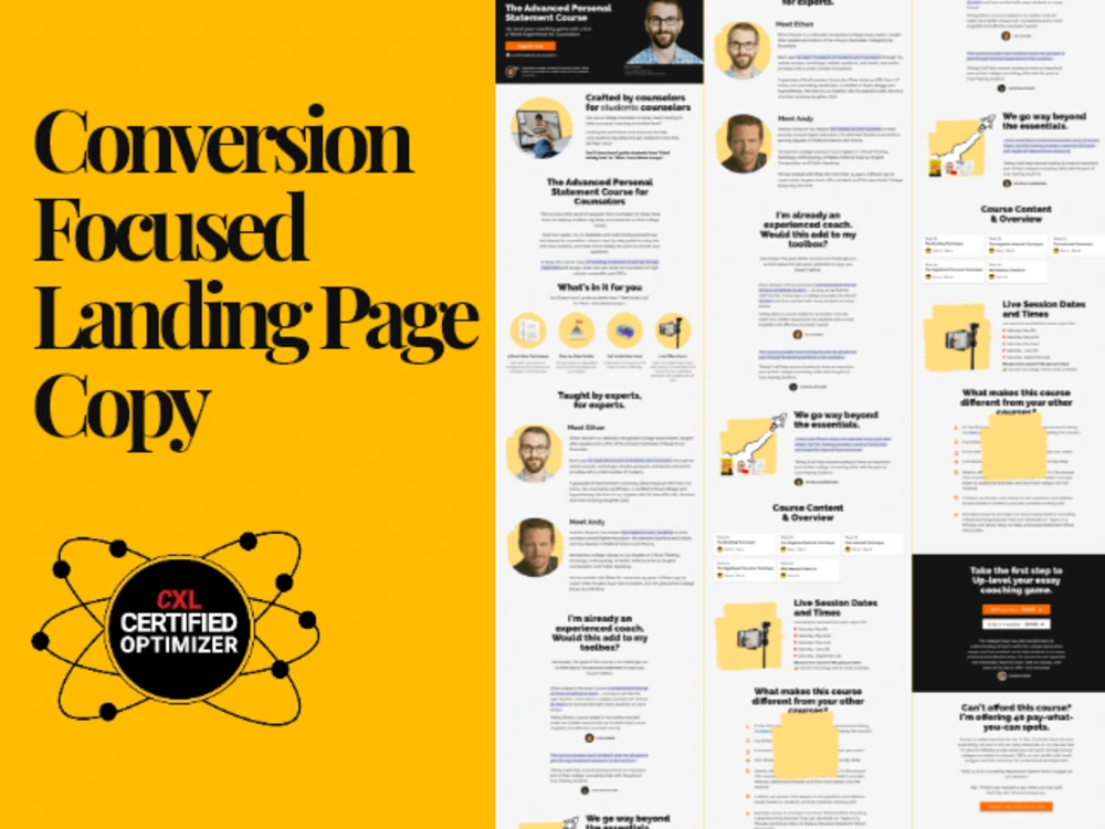 Conversion-Focused Landing Page Copy | Upwork
