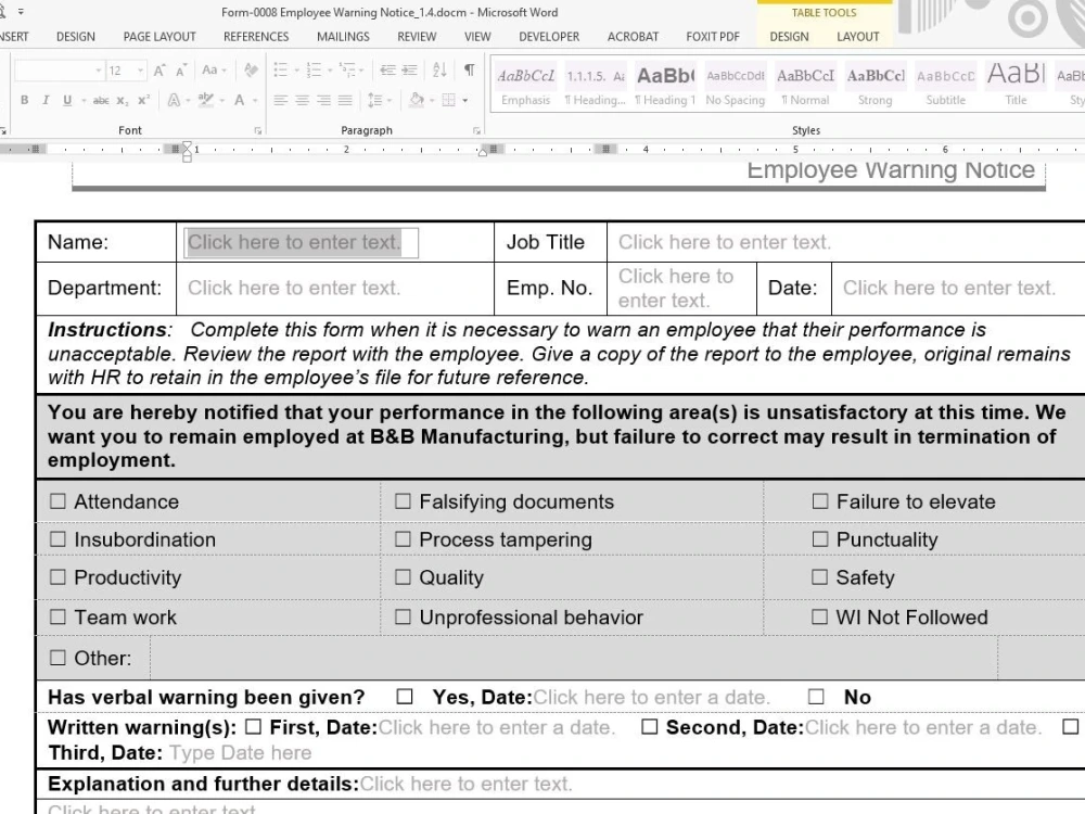Fillable Word Forms with Auto Filling of Information | Upwork