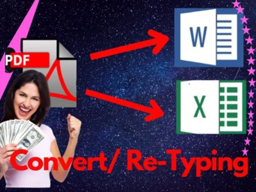 PDF/Image/Screenshot non-editable file converted into Word/Excel | Upwork