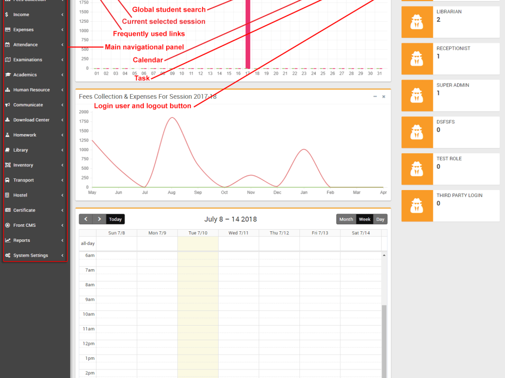 School management system with online course | Upwork