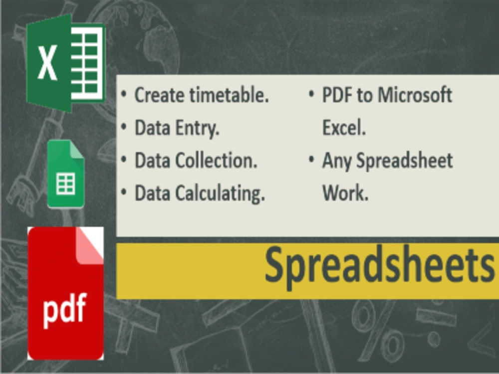 Timetables or any other work on spreadsheets | Upwork