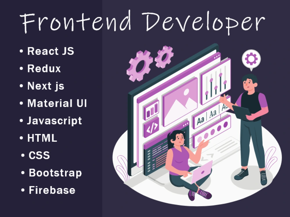 Front end developer, react developer service with material UI and firebase | Upwork