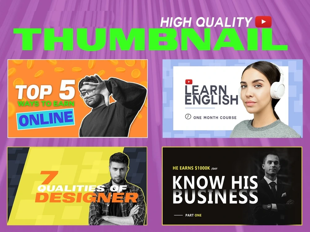 Attractive Youtube Thumbnail For Your Video | Upwork