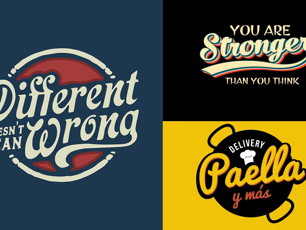 Handwriting script font, retro typography 70s logo | Upwork