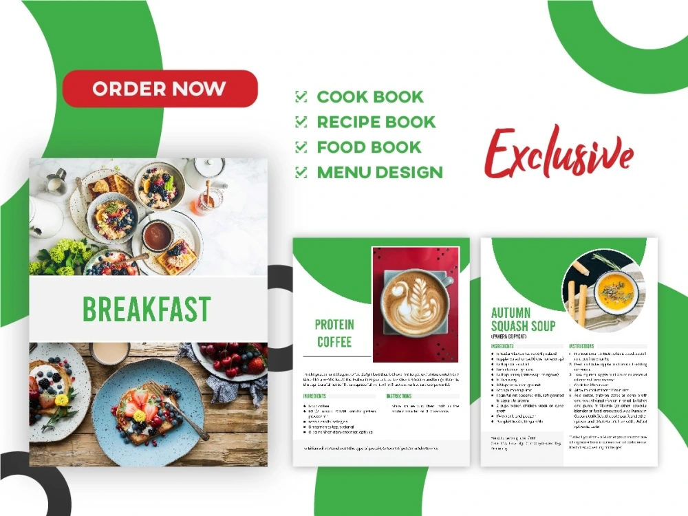 Cookbooks, recipe book, diet plan, food menu design | Upwork