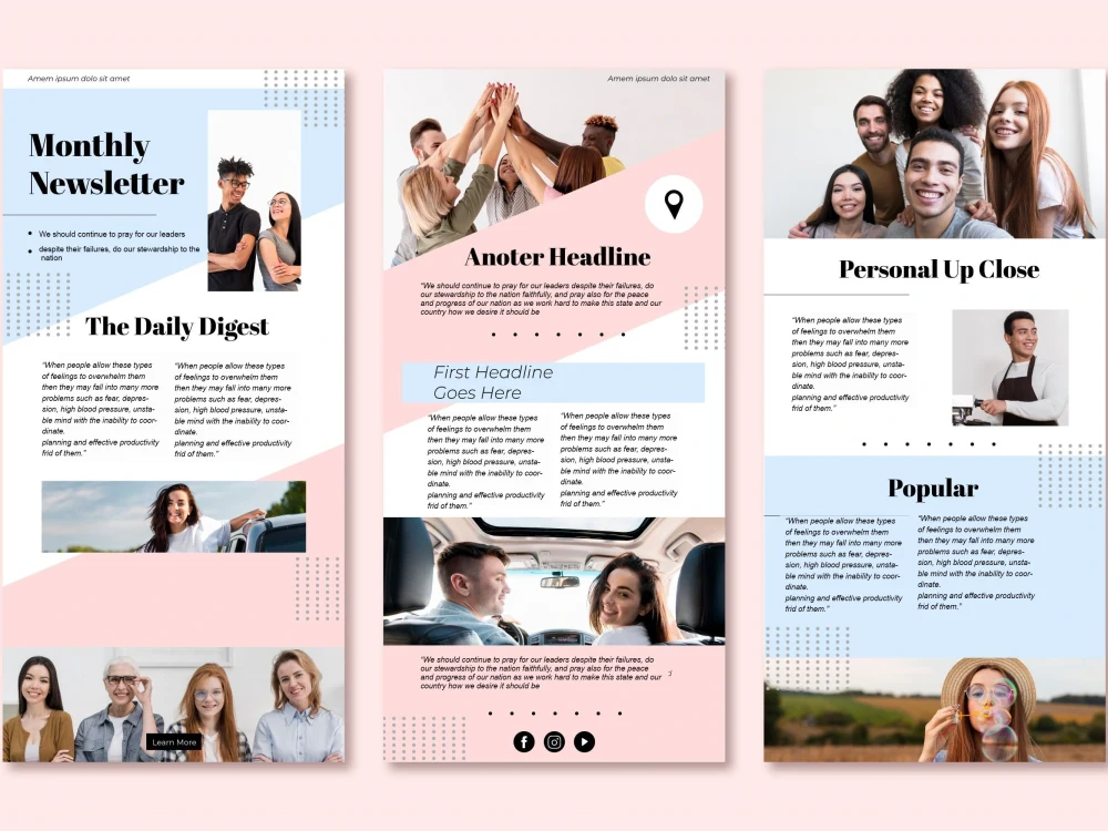 A well illustrated newsletter design that will meet your standard. | Upwork