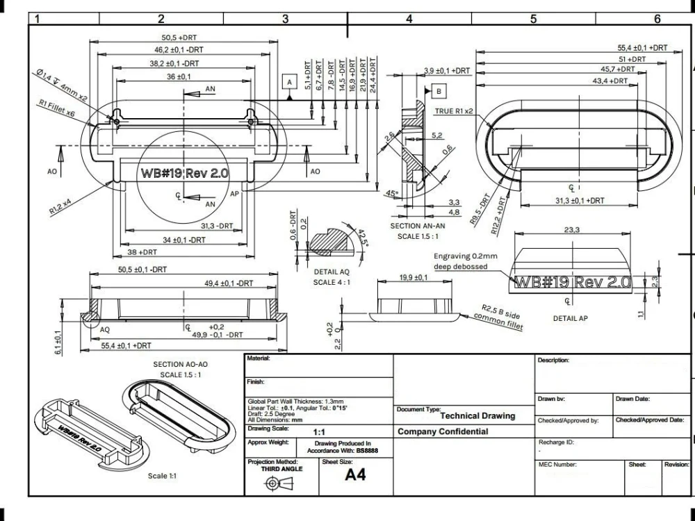 One Engineering Drawings for your project | Upwork