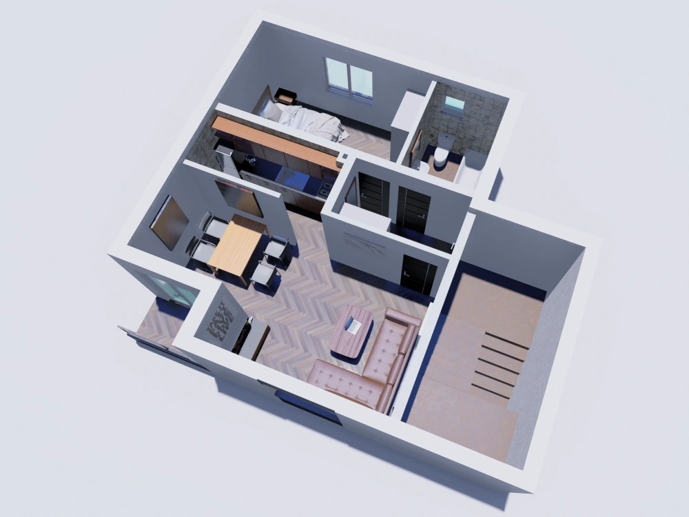 Realistic 3d floor plan | Upwork