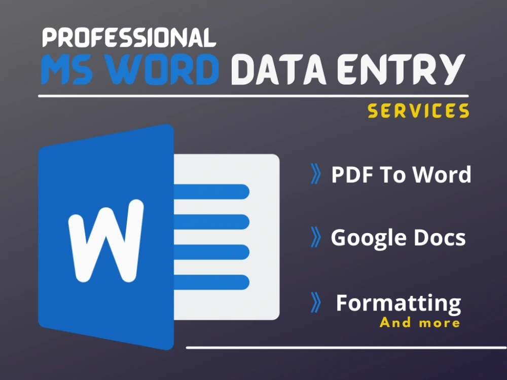 Professional MS Word Data Entry Services | Upwork