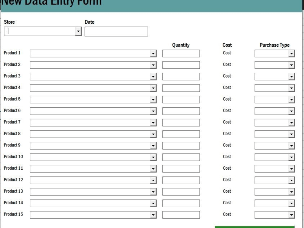 An intuitive Excel UserForm to Save Data Entries | Upwork