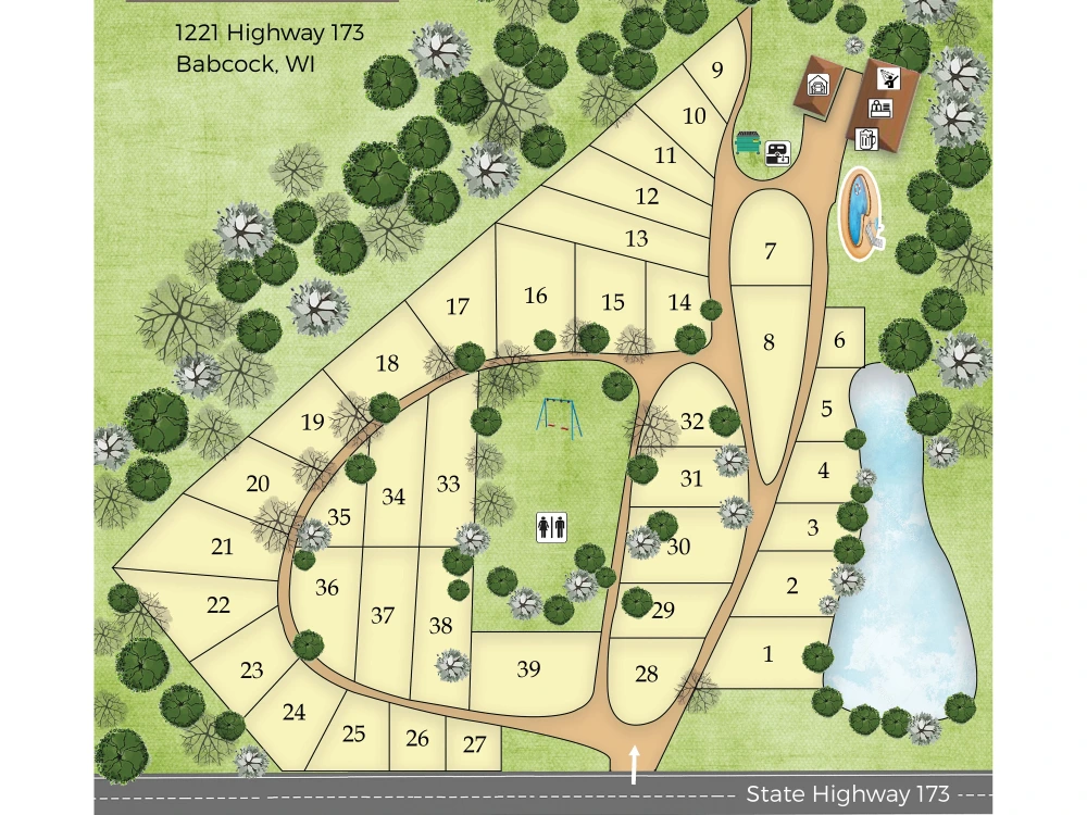 Campground map or a site map of rv park. | Upwork