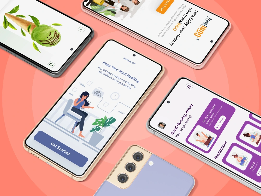 Modern UI mobile app mockup | Upwork