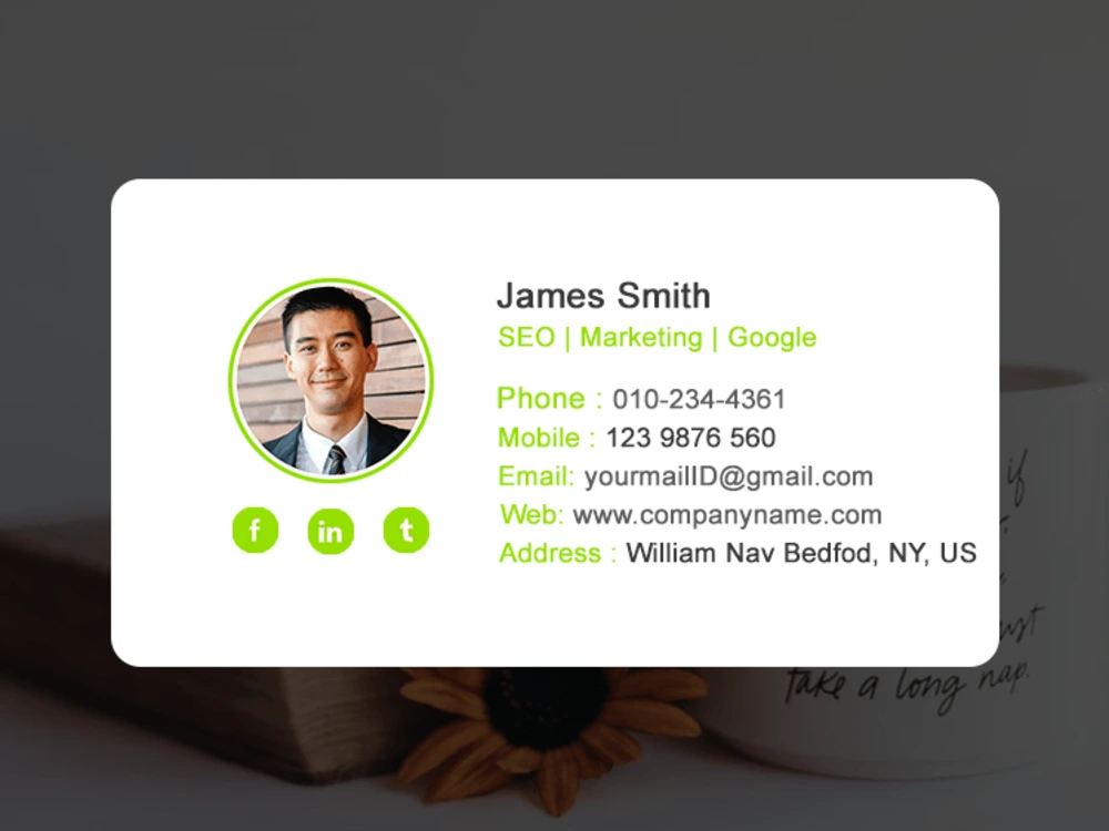 A clickable HTML animated email signature or GIF email signature | Upwork