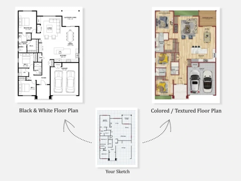 2d floor plan in autocad | Upwork