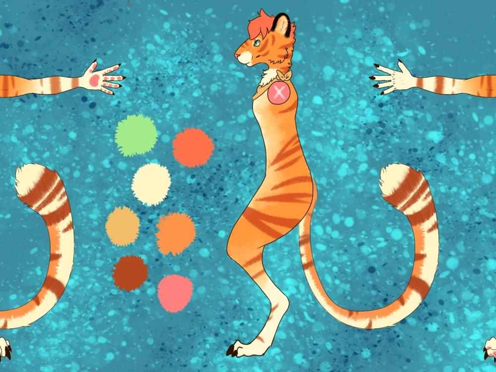 A character reference sheet with two poses | Upwork