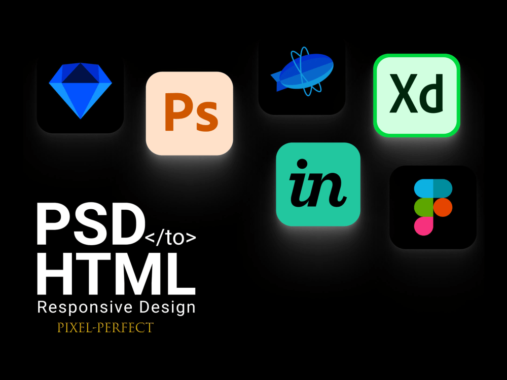 Your PSD file converted into HTML, fully responsive | Upwork