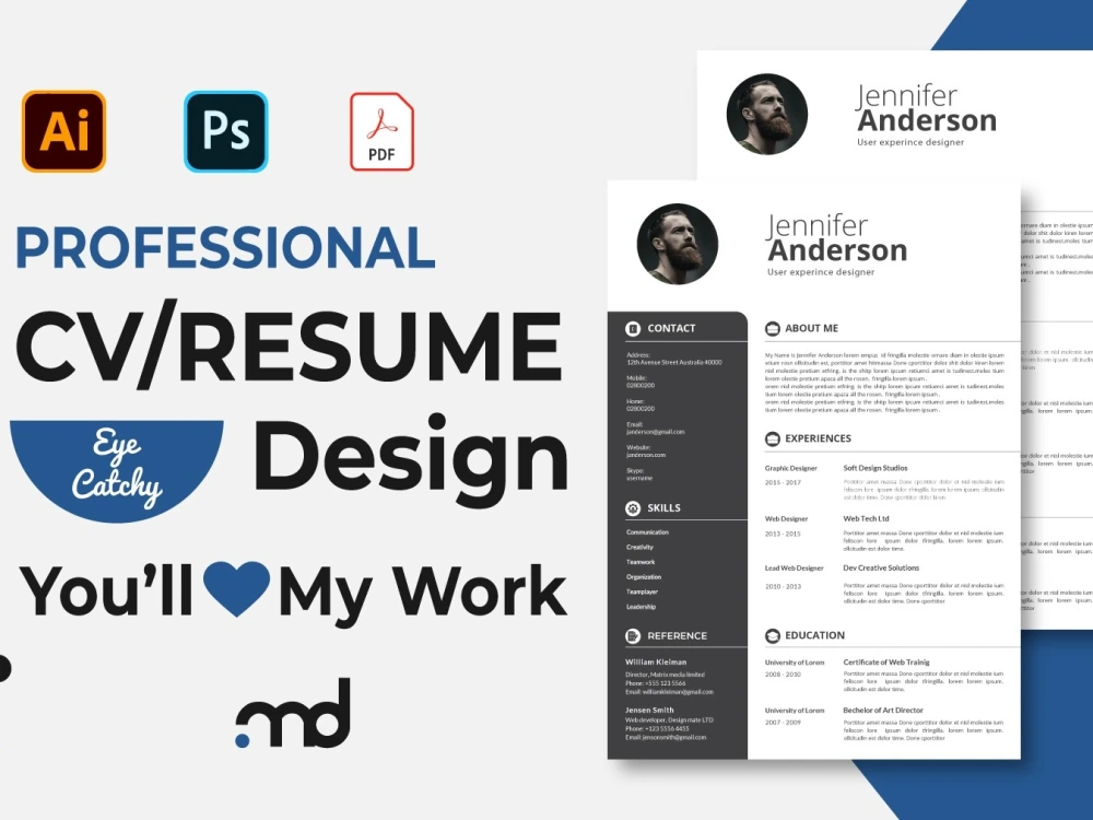 A job-winning professional cv resume design | Upwork