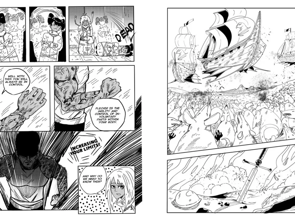 Manga or comics high detail, black and white or color PSD. | Upwork