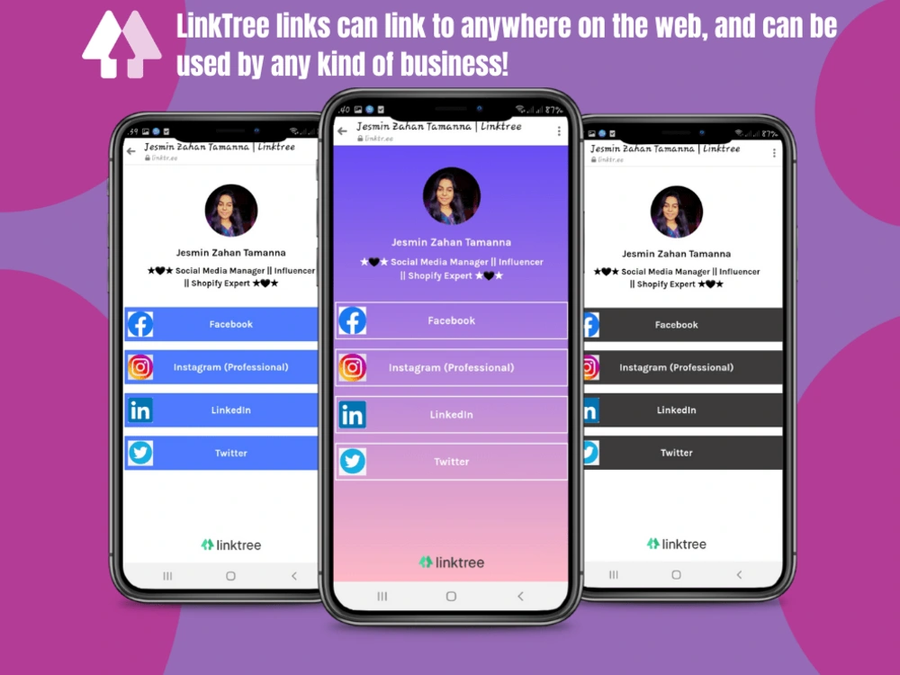 Linktree bio link for Instagram setup and customized within 1 hour | Upwork