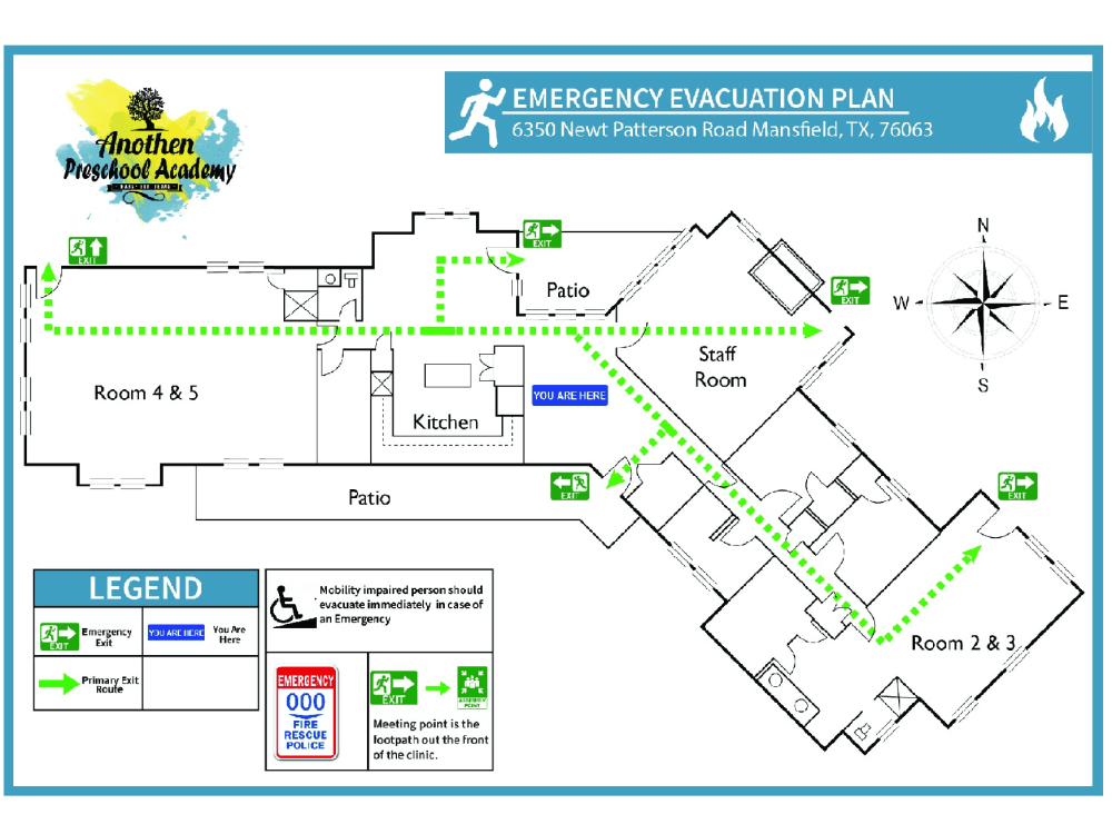 Emergency Fire Evacuation maps Floor Plan | Upwork