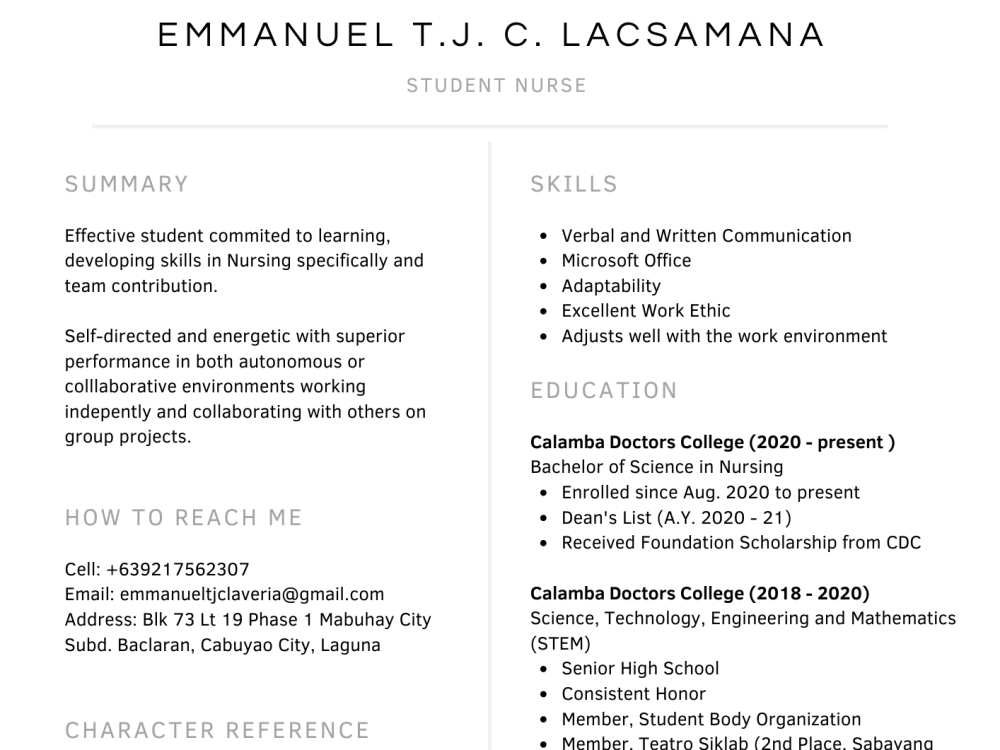 Resume or CV revamp, whether it's stylish or straightforward. Revisions ...