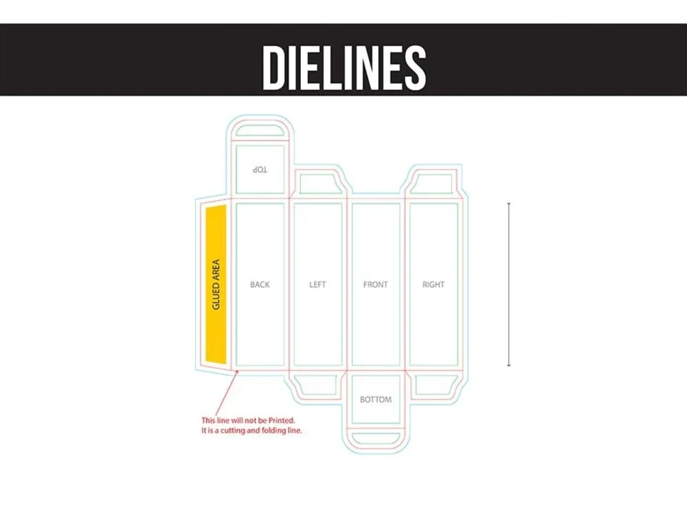 Dieline and box cut line for your product box | Upwork