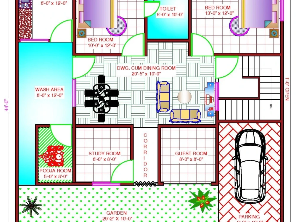 A fantastic floor layout design that will help in building your dream ...