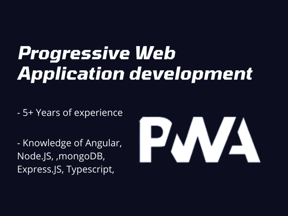 Progressive web application development. | Upwork