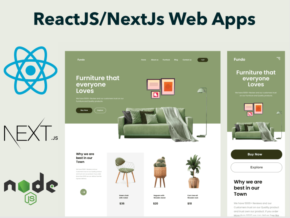 A responsive website developed with React JS, Next.JS and Node.JS | Upwork