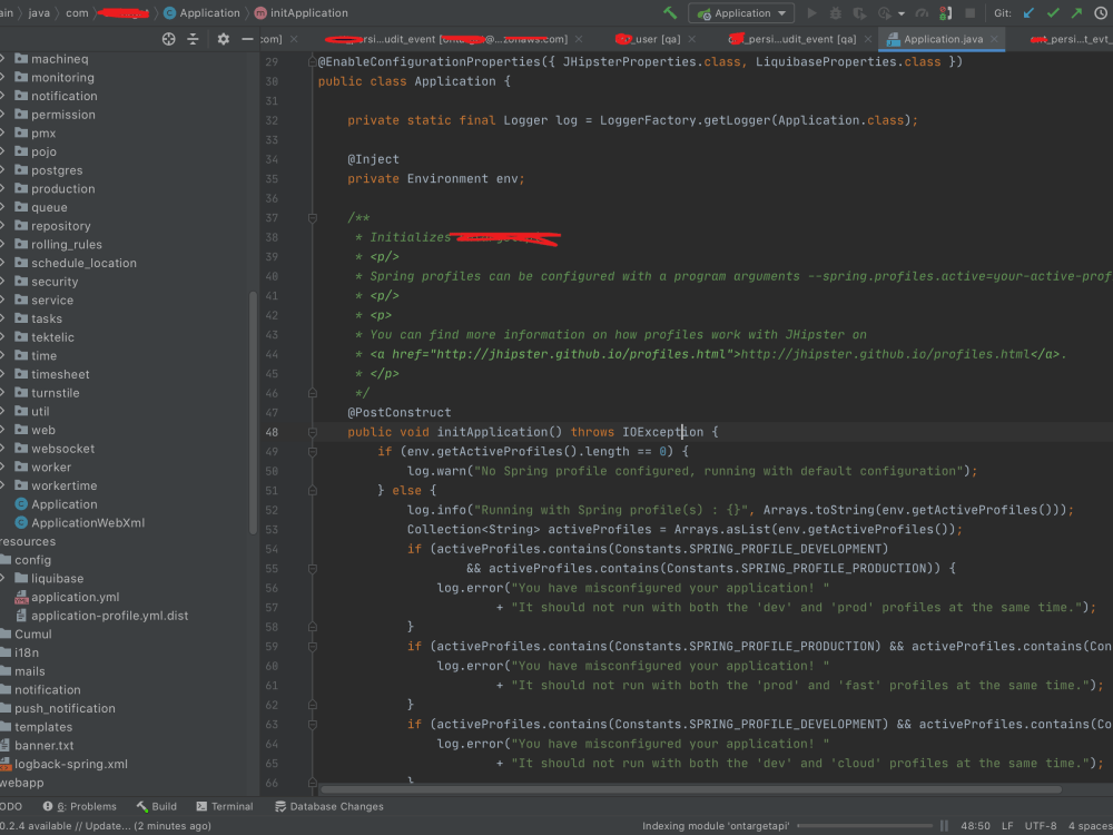 Application developed in Java, Spring, Hibernate, Python, Vue | Upwork