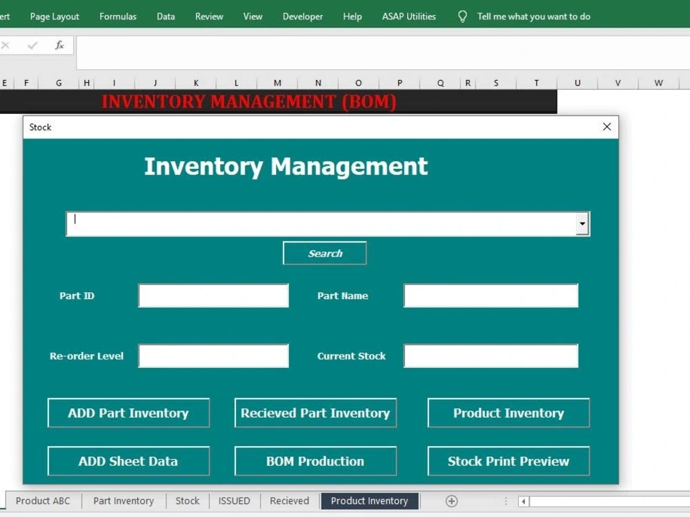 An advanced inventory management in excel spreadsheet | Upwork