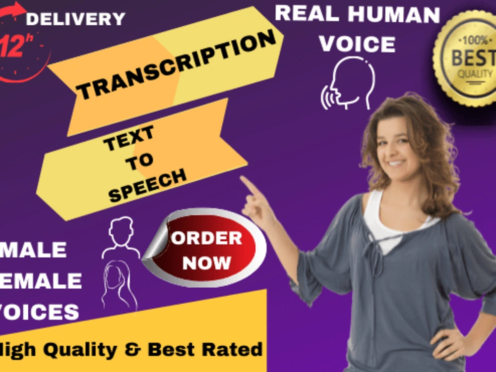 Text to speech, audio in a real human voice | Upwork