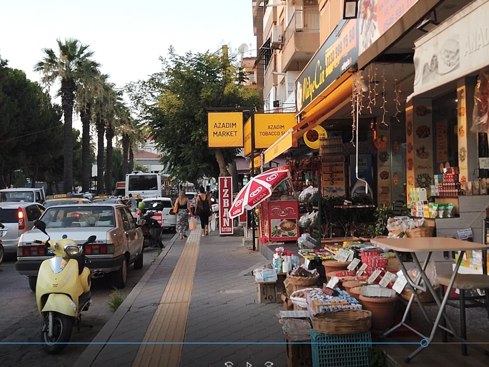 A 10-min. 4K street walking video recorded by a professional gimbal ...