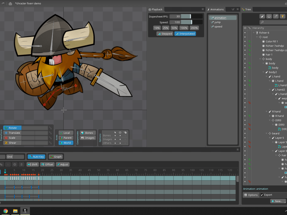 An amazing Spine 2D sprite sheet / game animation | Upwork
