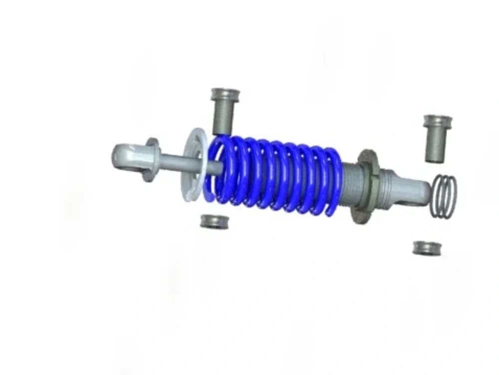 Shock absorber design with movable spring | Upwork