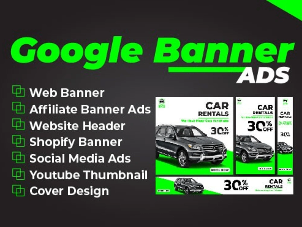 Eye-catching google banner ads, cover and header | Upwork
