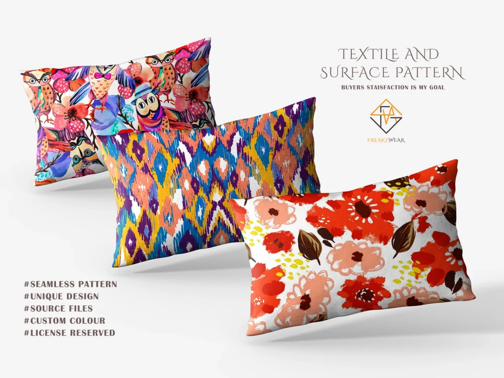 Custom seamless floral, abstract and other textile surface patterns | Upwork