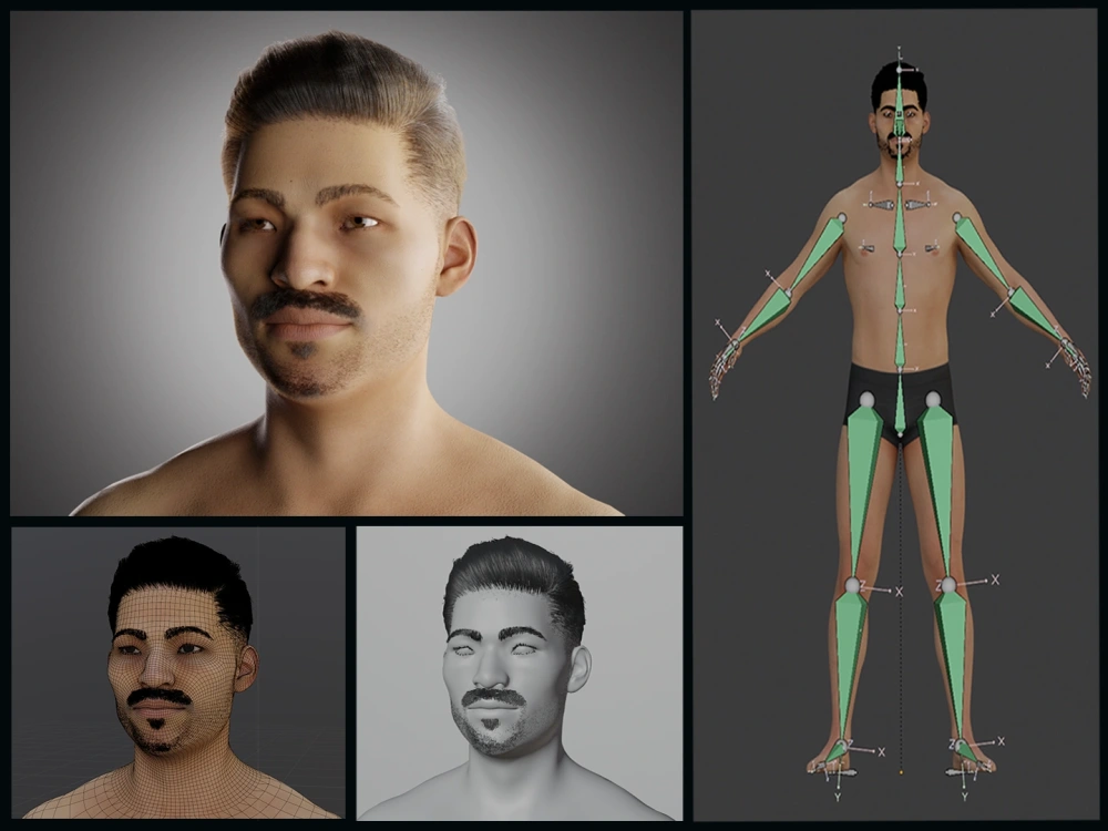 Realistic 3D Character Modeling, Texturing & Rigging | Upwork Realistic 3D Character Modeling, Texturing & Rigging | Upwork