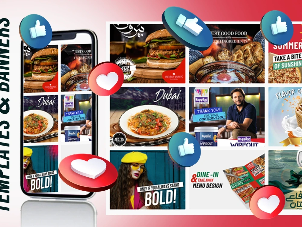 Amazing social media posts and banners templates for your brand | Upwork