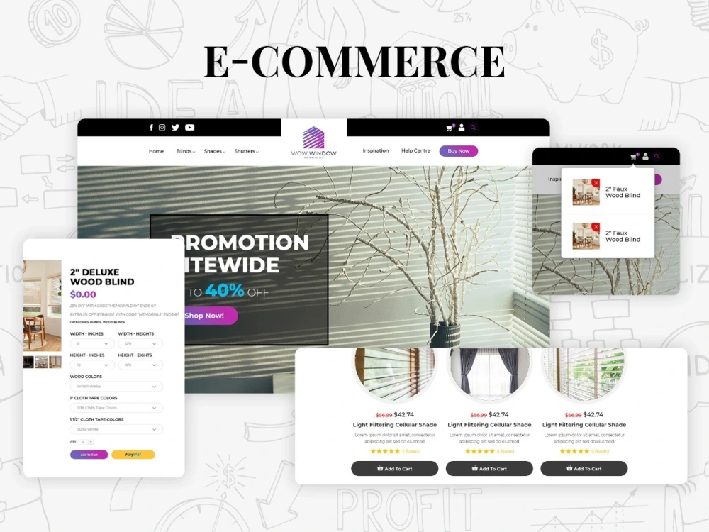 Complete e-commerce Web UI design with UI kit | Upwork