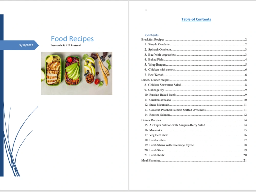 Healthy and modified recipes for a healthy lifestyle. | Upwork