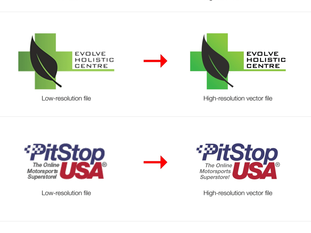 High resolution vector logo from your low-res logo | Upwork