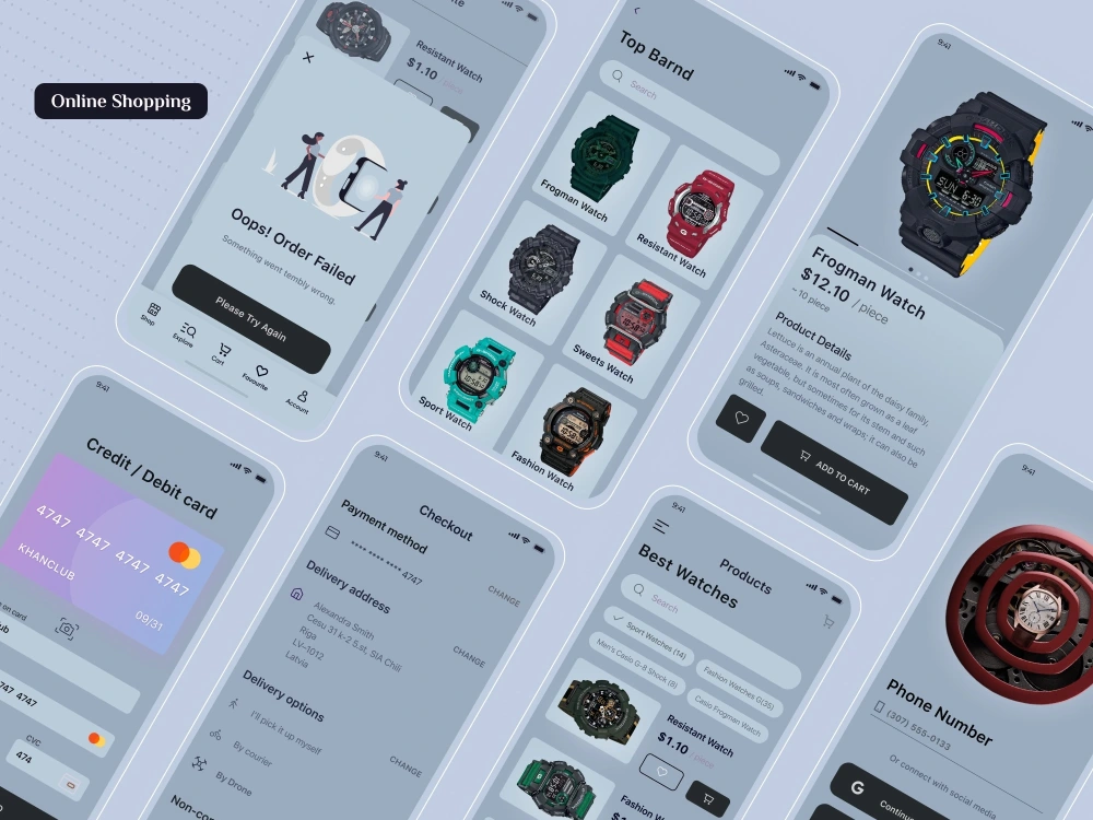 A unique & modern mobile app UI UX design | Upwork