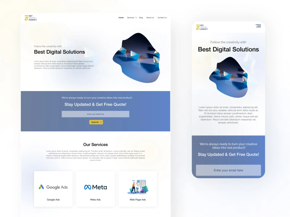 A Unique Landing Page, Website UI/UX or Dashboard Design | Upwork