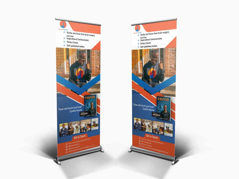Roll up banner, retractable banner, stand banner, backdrop design | Upwork