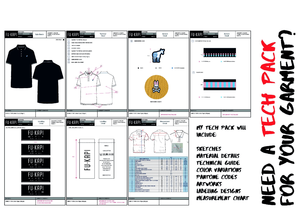 A professional design Tech pack for your Brand clothing collection | Upwork