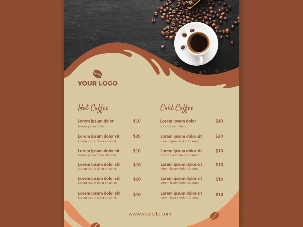 A attractive menu design for your business | Upwork